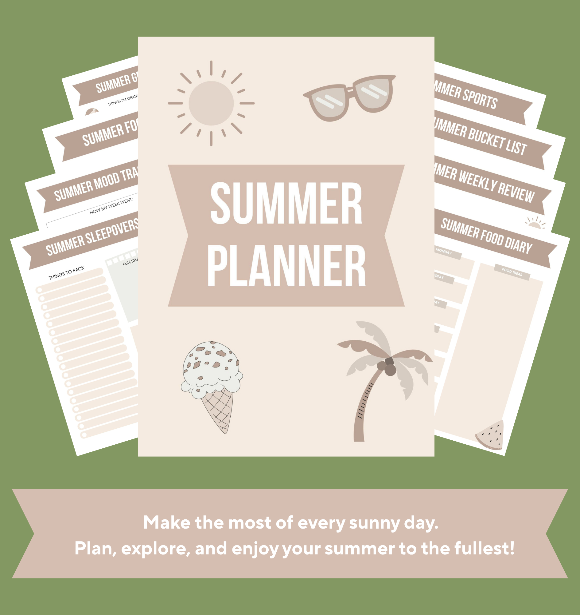 Kids Summer Planner - Digital Download